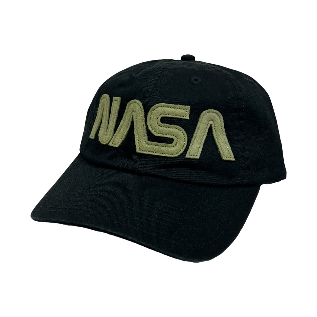 Olive NASA Felt Worm Logo Cap – SpaceTrader Gift Shop