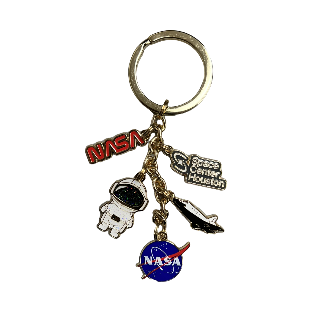 Gold NASA Dangle Charm Keychain – SpaceTrader Gift Shop